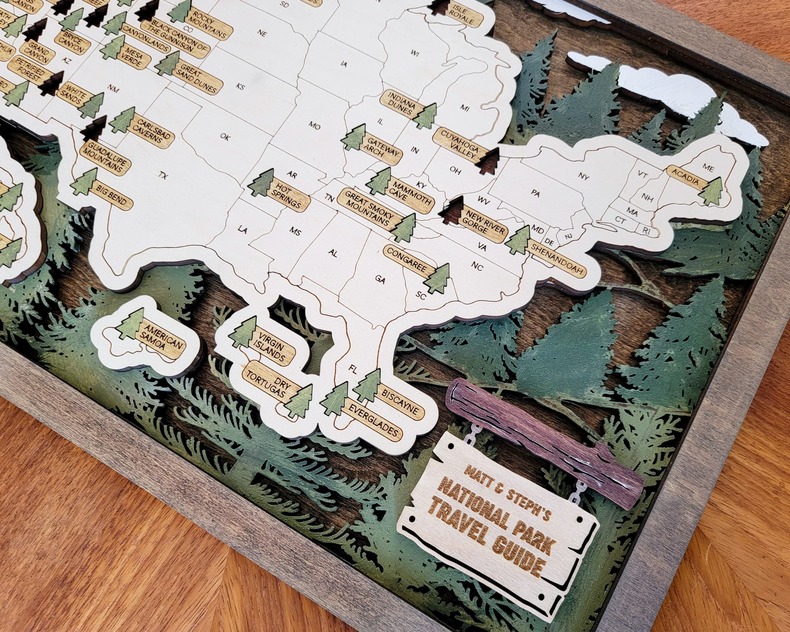National Parks Travel Maps - Made on a Glowforge - Glowforge Owners Forum