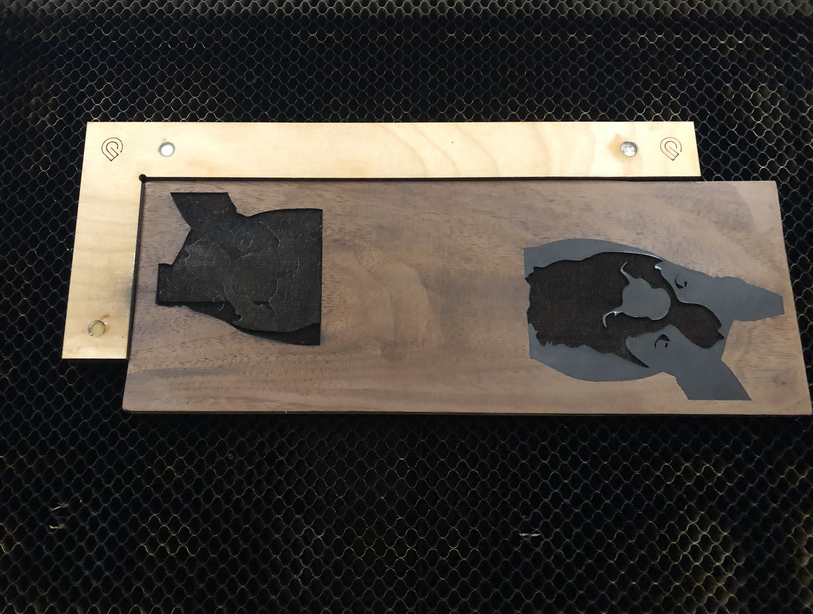 Resin filled engraving with the help of Snapmarks - Made on a Glowforge ...