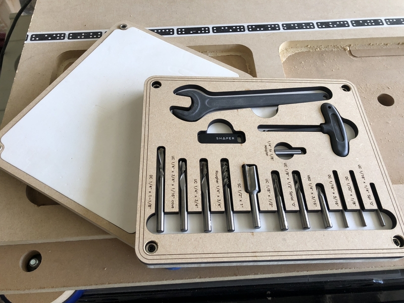 Shaper Origin bit organizer - a hybrid project using the Glowforge and ...