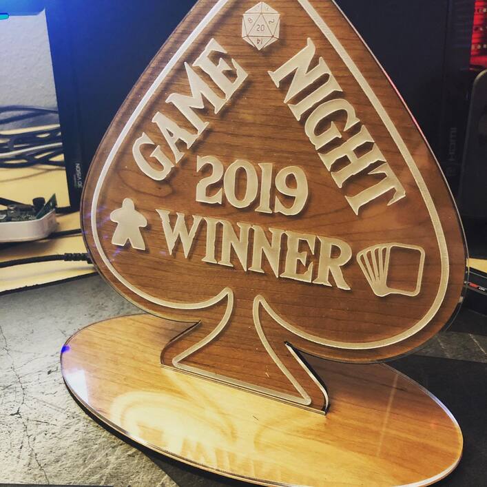 Game Night Trophy - Free Laser Designs - Glowforge Owners Forum