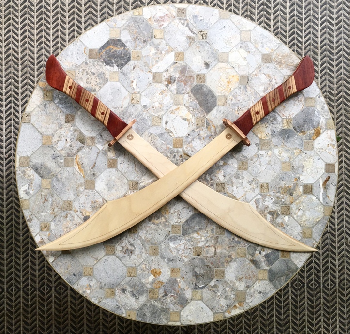 Pair of wooden scimitars - Made on a Glowforge - Glowforge Owners Forum