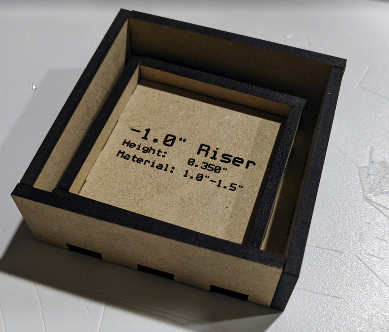 Material risers in Medium Draftboard - Free Laser Designs - Glowforge ...