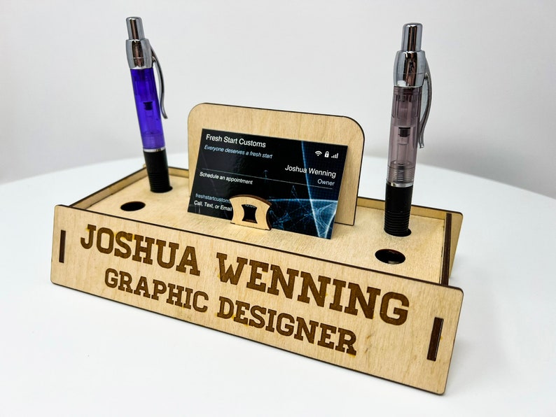 Office name plate card deck - Made on a Glowforge - Glowforge Owners Forum