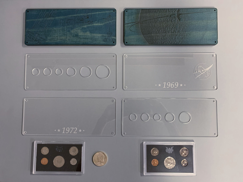Coin Displays for 1969 and 1972 - Made on a Glowforge - Glowforge ...