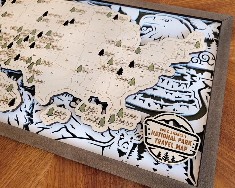 National Parks Travel Maps - Made on a Glowforge - Glowforge Owners Forum