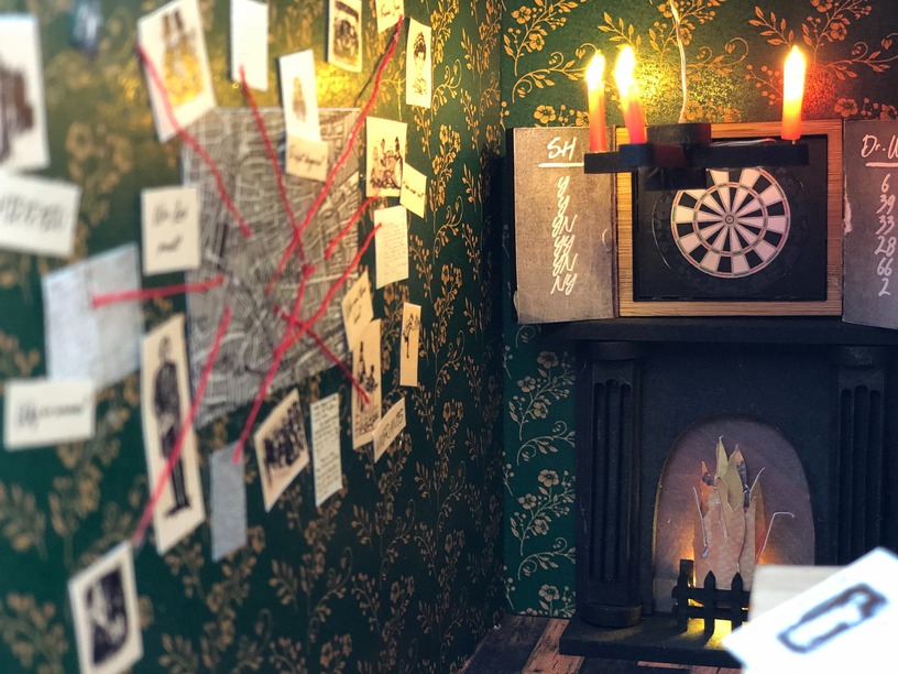 Sherlock Holmes Escape Room Diorama - Made on a Glowforge - Glowforge ...