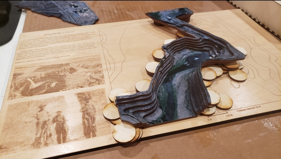 3D Topographic map w/ photo transfer - Made on a Glowforge - Glowforge ...