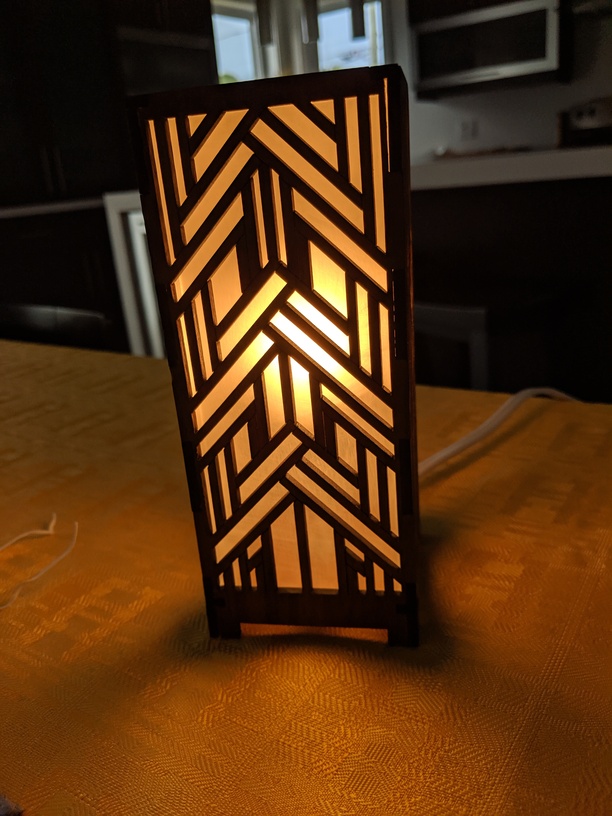 Frank Lloyd Wright inspired Lamp - Made on a Glowforge - Glowforge ...