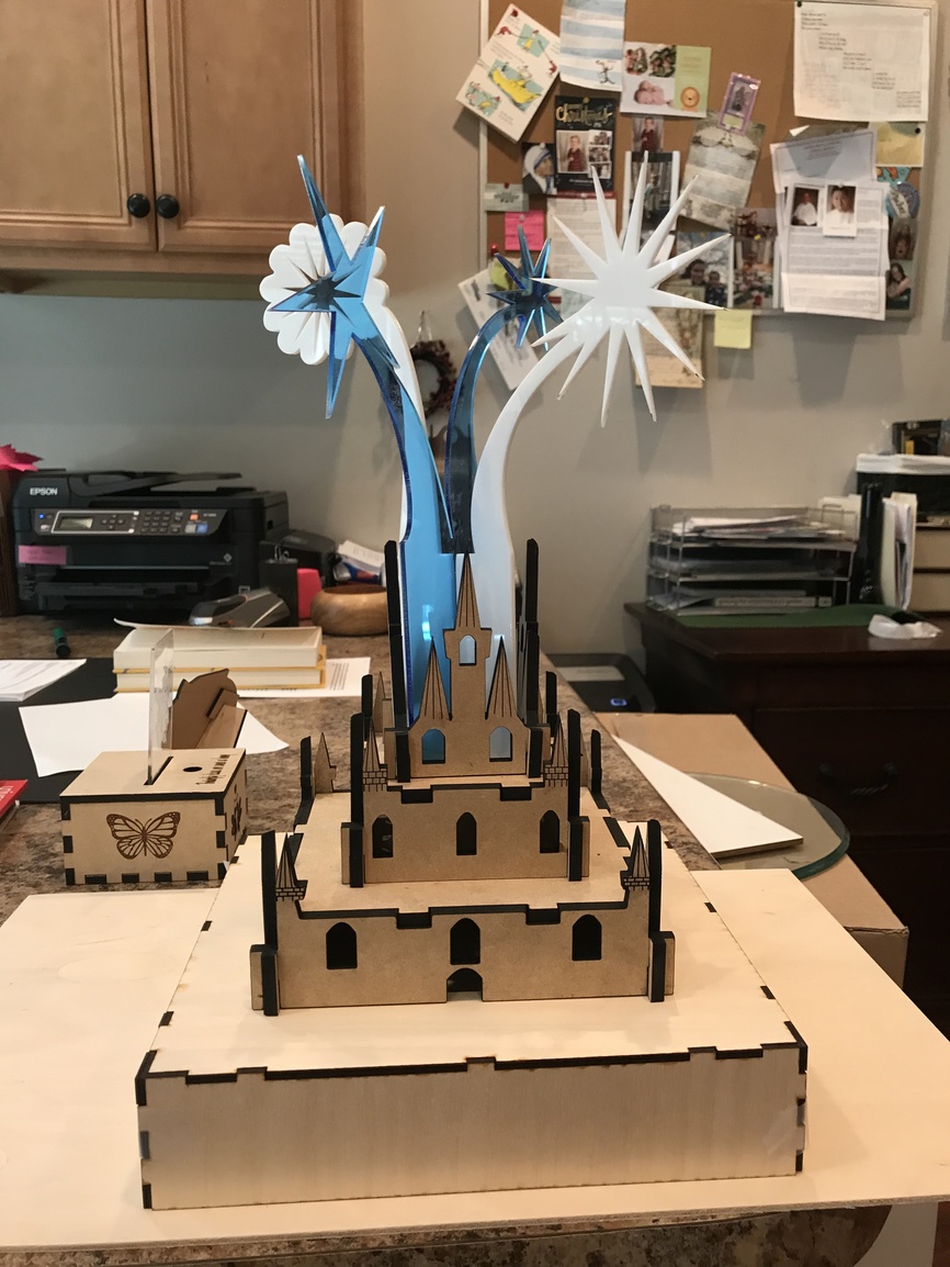 Disney type castle with fireworks - Free Laser Designs - Glowforge ...