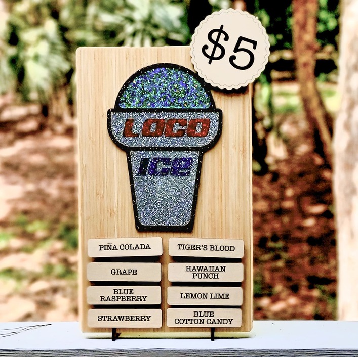 Loco Ice Snow Cone Sign - Made on a Glowforge - Glowforge Owners Forum