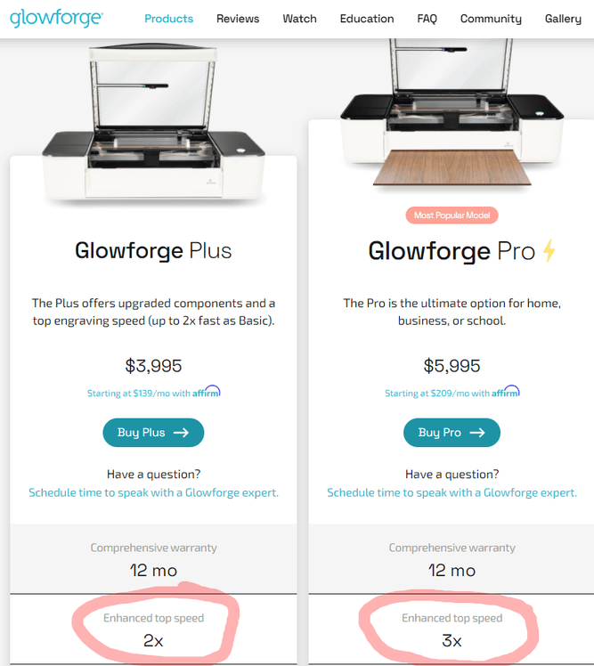 Glowforge Plus (How to unlock 2x engrave settings) - Community Support ...