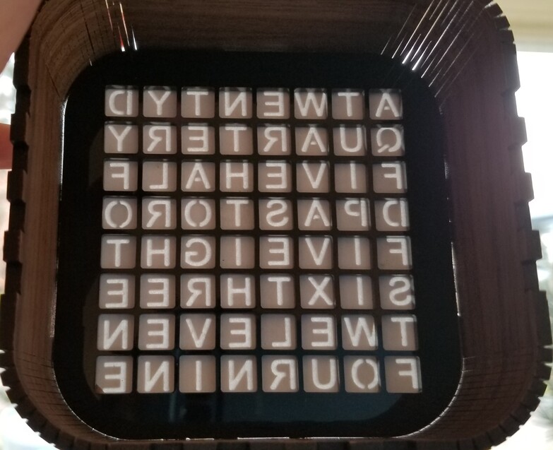 Word clock based on cheaper led matrix - Free Laser Designs - Glowforge ...