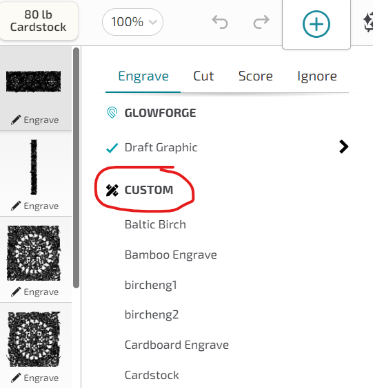 Can't export power and speed settings - need Materials Library ...