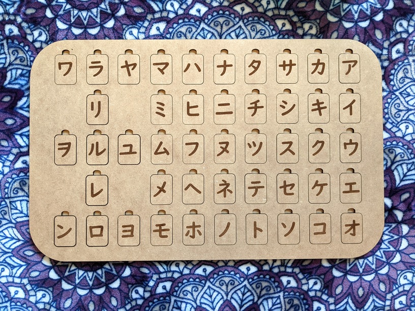 Japanese Hiragana-Katakana puzzle (My first project!) - Made on a ...
