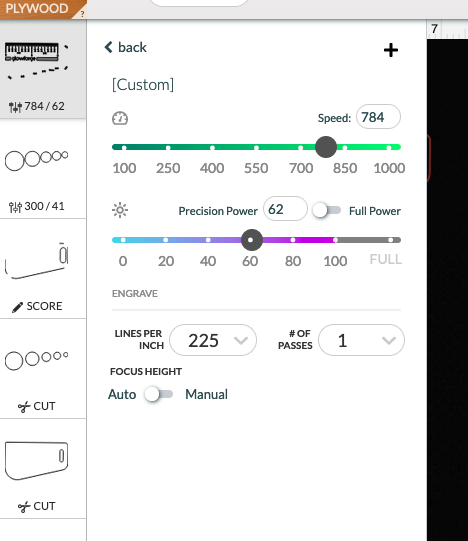 Can’t enter manual settings - Community Support - Glowforge Owners Forum