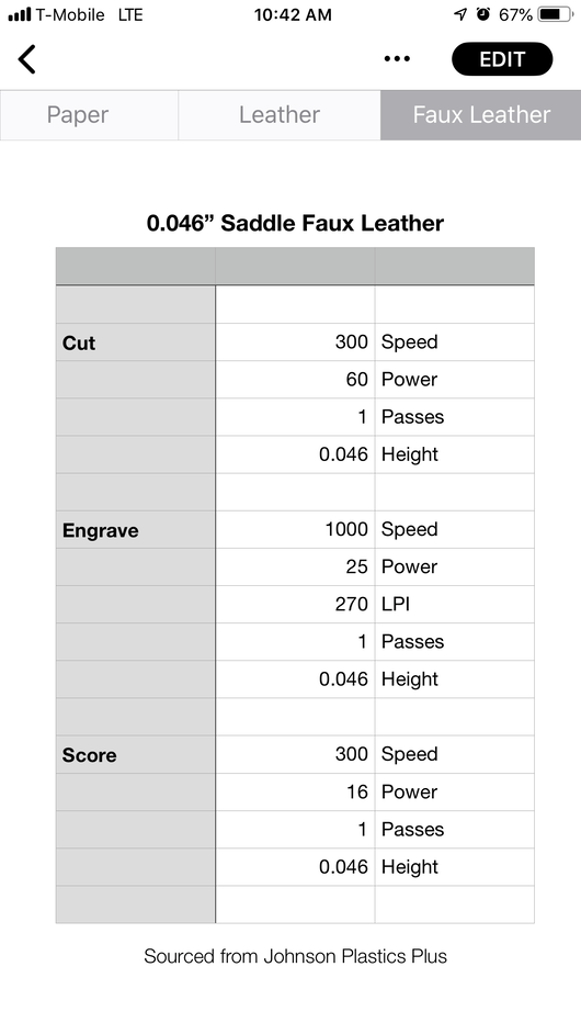 My Materials SETTINGS APP - kinda - Beyond the Manual - Glowforge ...
