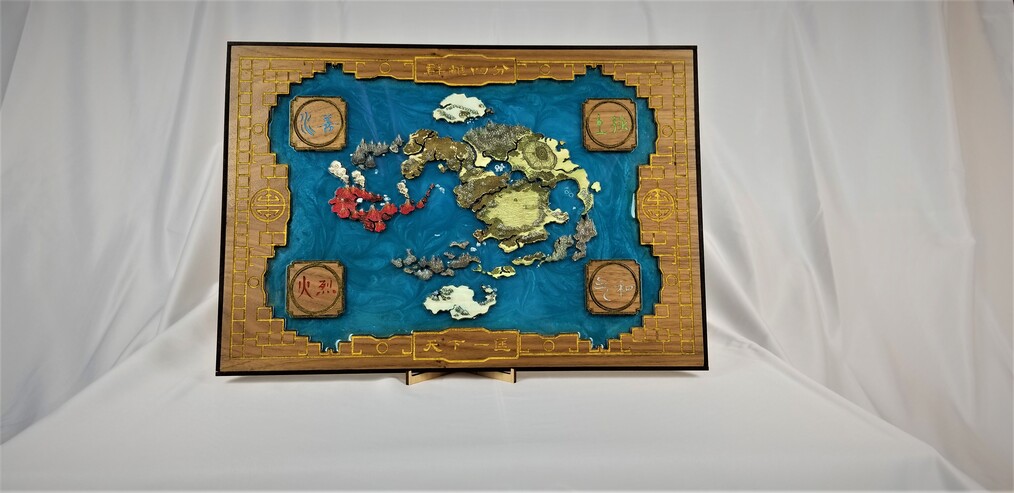 Avatar the Last Airbender Map of the Four Nations - Made on a Glowforge ...