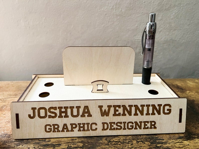 Office name plate card deck - Made on a Glowforge - Glowforge Owners Forum