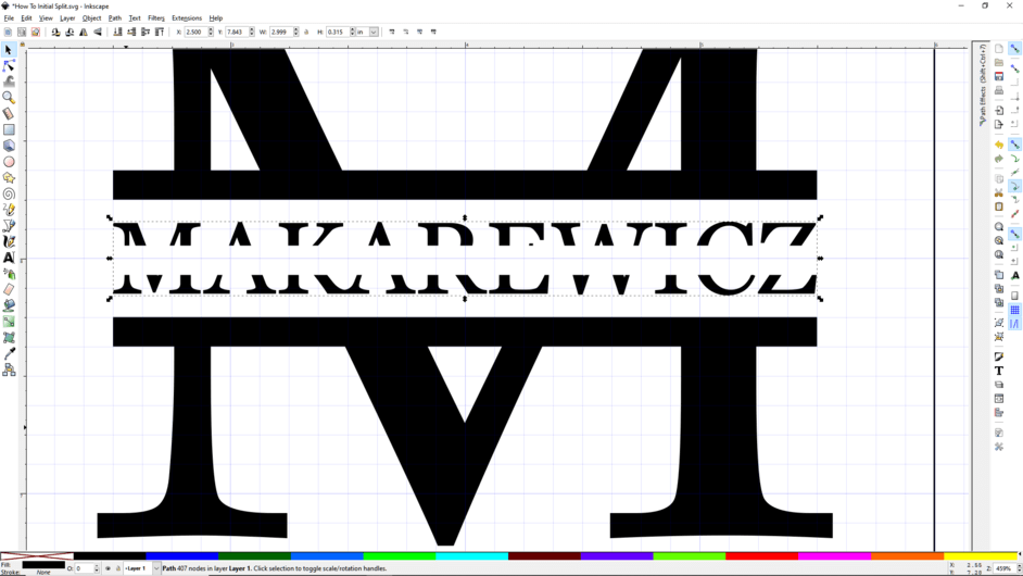 How to Split Text or Initials in Inkscape - Glowforge Tips and Tricks ...
