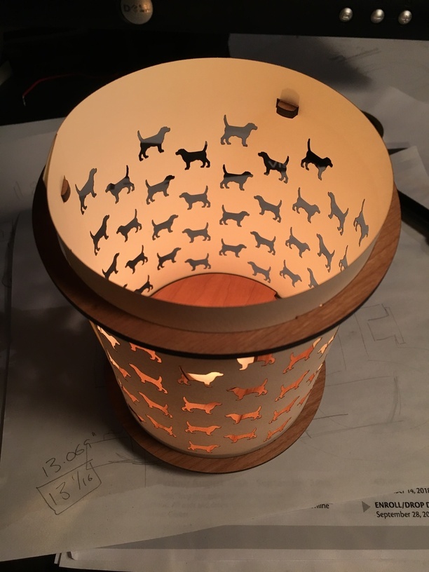 Dog Luminary - Made on a Glowforge - Glowforge Owners Forum