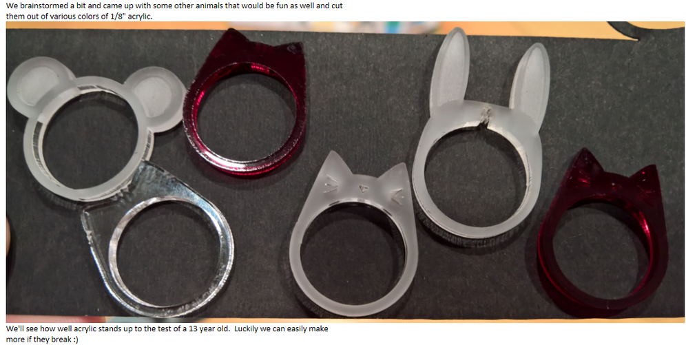 Animal Rings - Made on a Glowforge - Glowforge Owners Forum