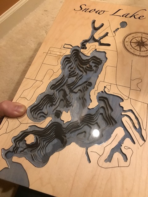 First real project from scratch - Lake depth map present - Made on a ...